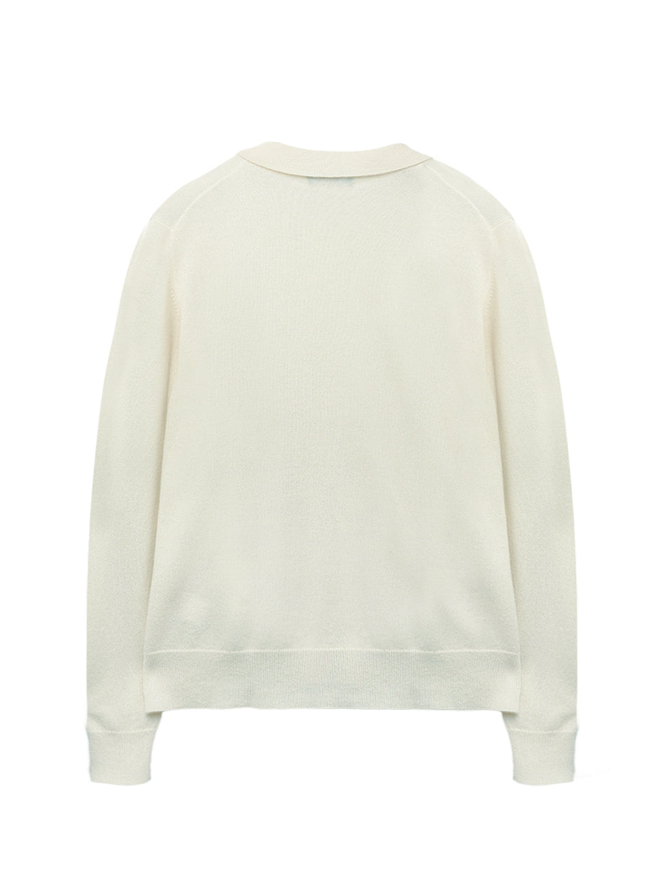 Men Polo Sweater_Vintage White – Pure Cashmere NYC